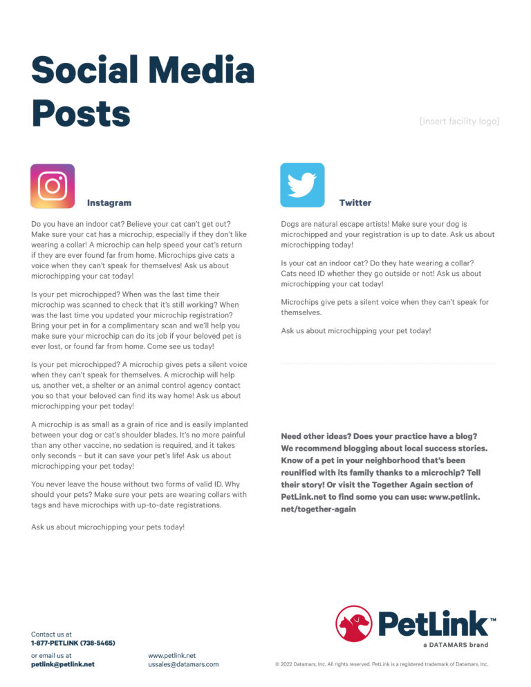 Chip Clinic Materials Archives - PetLink